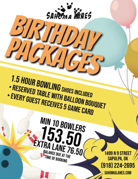 Kids Birthday Party Ideas | Birthday Parties | Sahoma Lanes | Sapulpa, OK