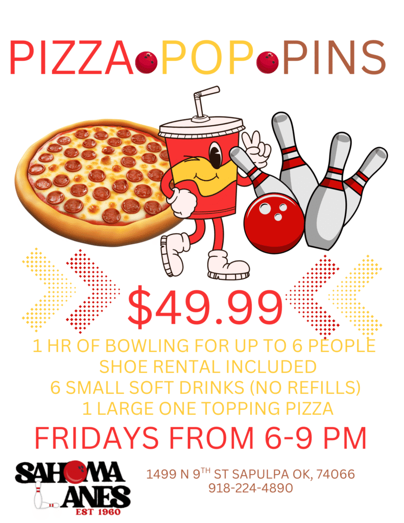 Discounts | Specials | Bowling | Sahoma Lanes | Sapulpa, OK